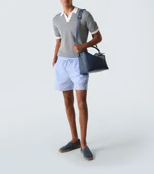 Orlebar Brown Horton Wool And Cotton Polo Shirt - Grey