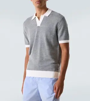 Orlebar Brown Horton Wool And Cotton Polo Shirt - Grey