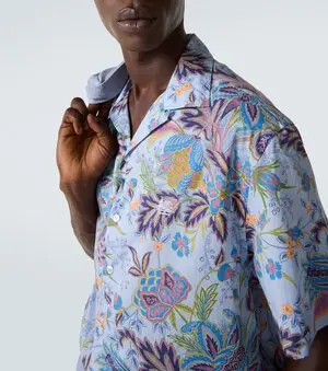 Etro Printed Cotton Poplin Bowling Shirt - Multicoloured