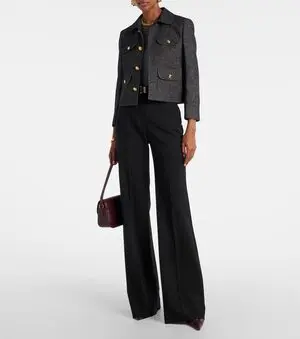 NILI LOTAN Chamonix Cotton And Wool-blend Jacket - Grey