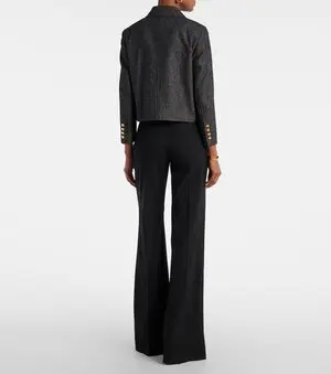 NILI LOTAN Chamonix Cotton And Wool-blend Jacket - Grey