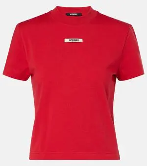 Jacquemus Logo Cotton-blend Jersey Top - Red