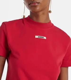 Jacquemus Logo Cotton-blend Jersey Top - Red