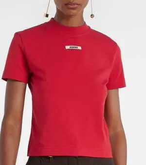 Jacquemus Logo Cotton-blend Jersey Top - Red
