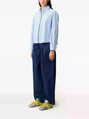 Claudie Pierlot Oversized Striped Cotton Shirt