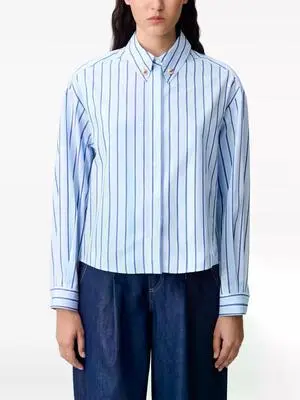 Claudie Pierlot Oversized Striped Cotton Shirt
