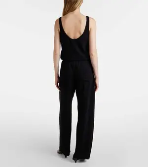 LESET Ari Crêpe Straight Pants