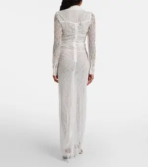 Christopher Esber Venus Sheer Lace Gown - White