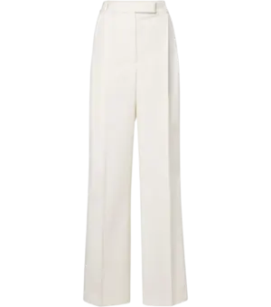 High-rise Wool Blend Wide-leg Pants