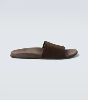 THE ROW Hugh Suede Slides