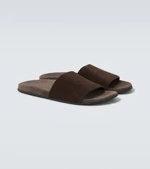 THE ROW Hugh Suede Slides