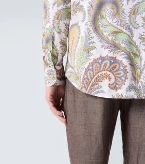 Etro Paisley Cotton Poplin Shirt - Multicoloured