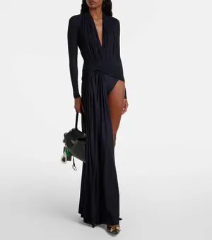 Balenciaga Asymmetric Draped Minidress