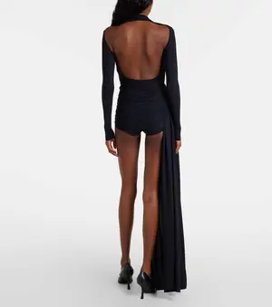 Balenciaga Asymmetric Draped Minidress