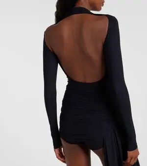 Balenciaga Asymmetric Draped Minidress