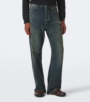 Balenciaga Faded Wide-leg Jeans