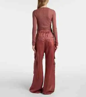 Rick Owens High-rise Cargo Pants - Red