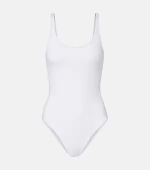 TOTÊME Monogram Jersey Swimsuit - White