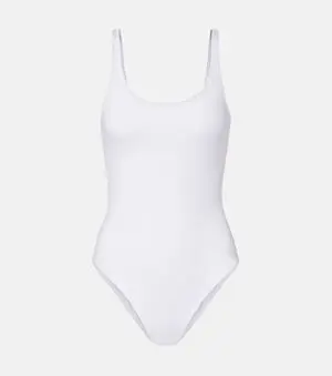 TOTEME Monogram Jersey One Piece Swimsuit - White