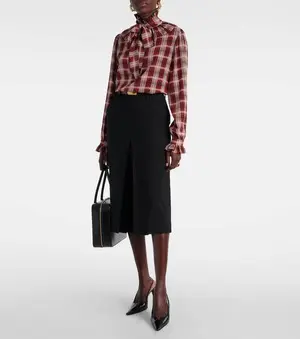 Saint Laurent Mid-rise Wool Culottes