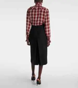 Saint Laurent Mid-rise Wool Culottes