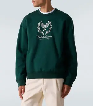 Ralph Lauren Purple Label Logo Cotton And Cashmere Sweatshirt