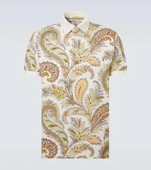 Etro Paisley Cotton Piqué Polo Shirt - Multicoloured