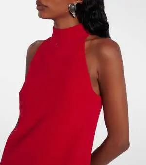 COURREGES Heritage Halterneck Crepe Minidress