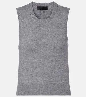 NILI LOTAN May Knitted Cashmere Tank Top - Grey
