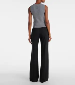 NILI LOTAN May Knitted Cashmere Tank Top - Grey