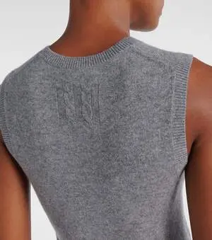 NILI LOTAN May Knitted Cashmere Tank Top - Grey