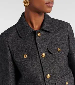 NILI LOTAN Chamonix Cotton And Wool-blend Jacket