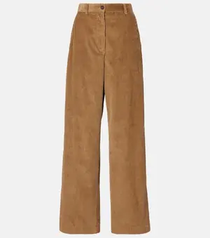 Miu Miu Cotton Corduroy Wide-leg Trousers