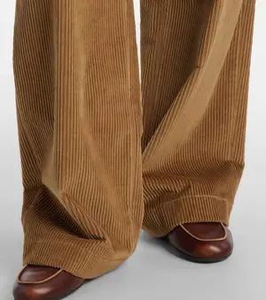 Miu Miu Cotton Corduroy Wide-leg Trousers