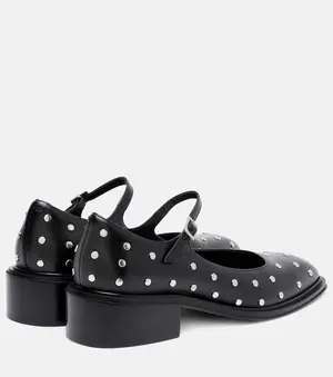 SOULIERS MARTINEZ Penelope Leather Mary Jane Pumps