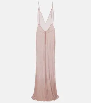 THE NEW ARRIVALS ILKYAZ OZEL Claudie Sequined Gown - Pink