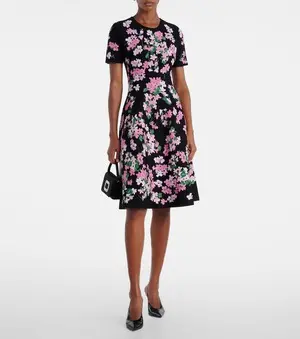 Carolina Herrera Floral Print Mini Dress