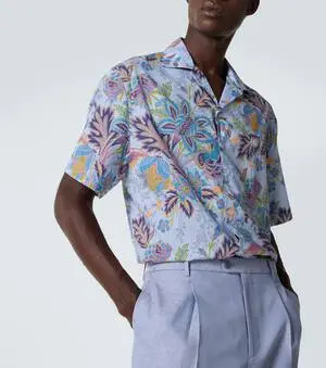 Etro Printed Cotton Poplin Bowling Shirt - Multicoloured