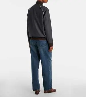 Miu Miu Pinstripe Virgin Wool Blouson - Grey