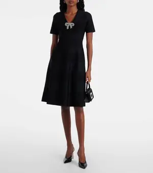 Carolina Herrera Bow-detail Embellished Minidress
