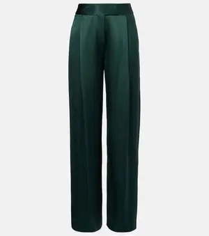 THE SEI Silk Satin Wide-leg Trousers