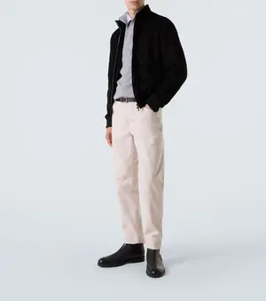 Canali Waffle-knit Wool And Cashmere Sweater - Grey