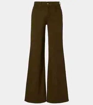 7 For All Mankind Lotta Wide-leg Jeans - Green