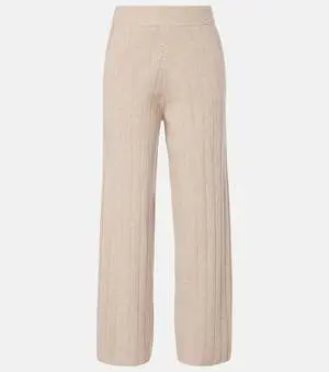 Max Mara Jardin Ribbed-knit Cashmere Trousers