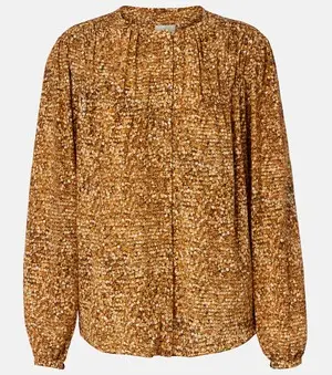 Isabel Marant Étoile Sally Printed Silk-blend Blouse