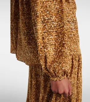 Isabel Marant Étoile Sally Printed Silk-blend Blouse