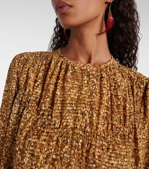 Isabel Marant Étoile Sally Printed Silk-blend Blouse