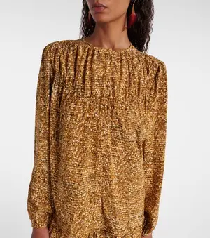 Isabel Marant Étoile Sally Printed Silk-blend Blouse