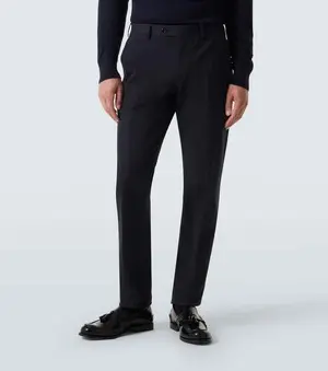 LARDINI Cotton-blend Slim Trousers