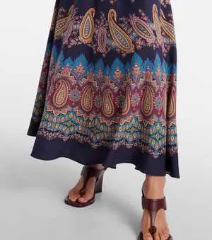 Etro Paisley Silk Maxi Skirt